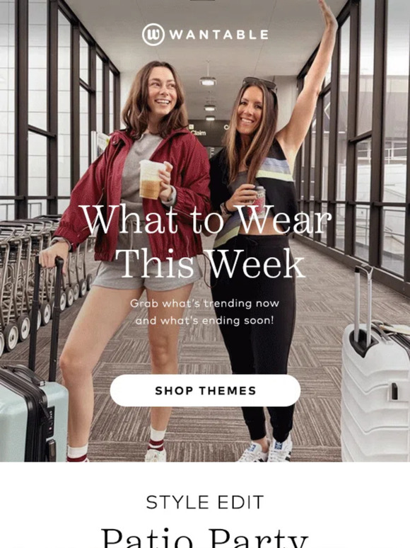 Wantable: inside: outfits for your group chat plans | Milled