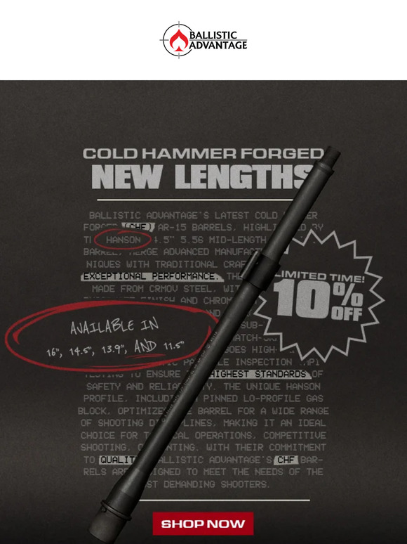 Ballistic Advantage: NEW Cold Hammer Forged Barrels 🔥 10% Off Limited ...