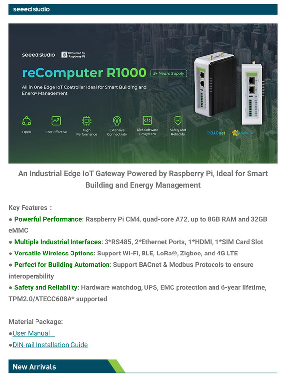 Seeed Studio: 🆕reComputer R1000: An Industrial Edge IoT Gateway Powered by Raspberry Pi🚀SenseCAP ...