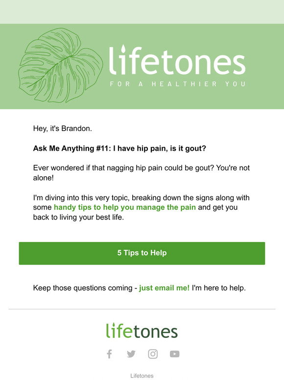 Lifetones: I Have Hip Pain, Is It Gout? | Milled