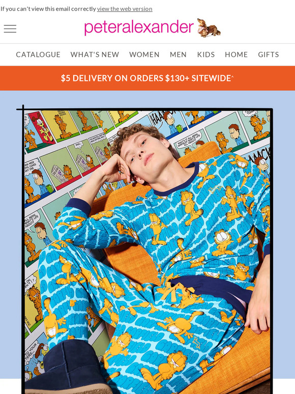 Peter Alexander: Catnap in style with new Garfield PJs! | Milled