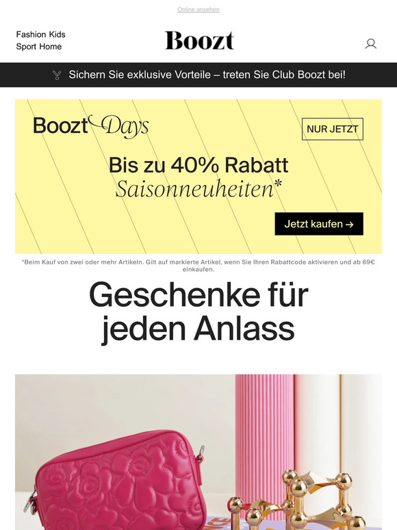 Boozt: AB JETZT: Boozt Days mit bis zu 40% Rabatt! | Milled