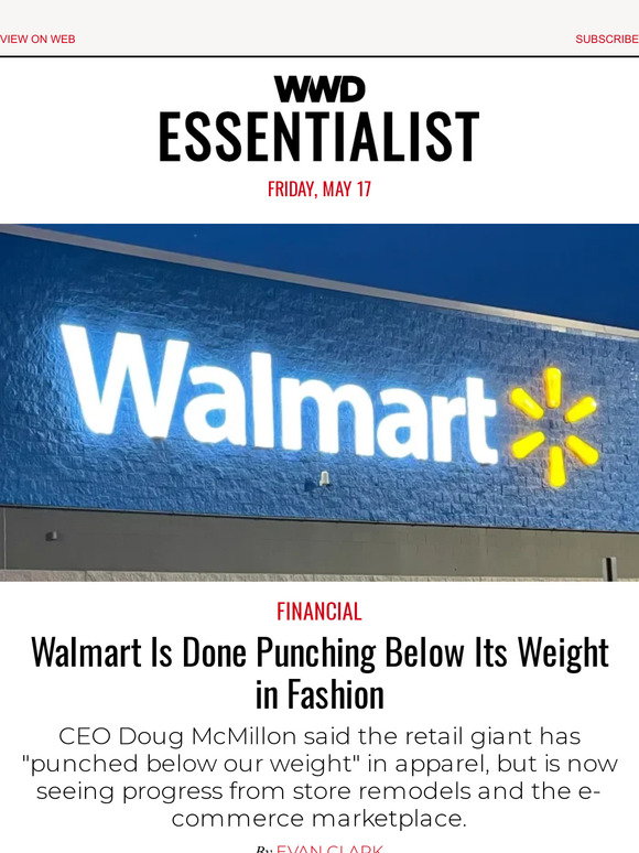 Women's Wear Daily: Walmart Is Done Punching Below Its Weight in ...