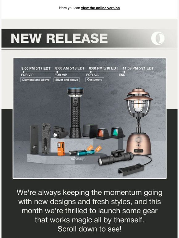 Olight Email Newsletters: Shop Sales, Discounts, and Coupon Codes