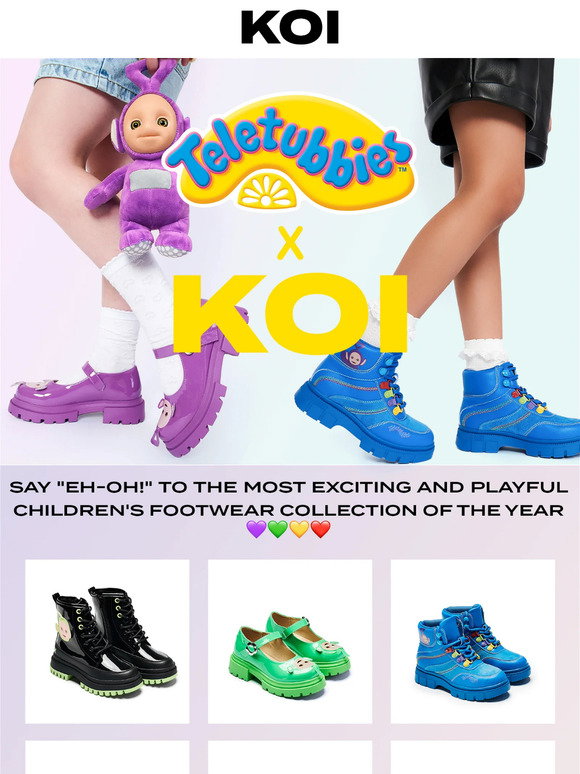 Koi Footwear: Teletubbies X KOI Drop 2 💜💚💛 ️ | Milled