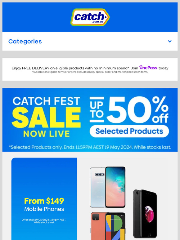 Catch.com.au: Refurbished Phones From $149 📱 | Milled