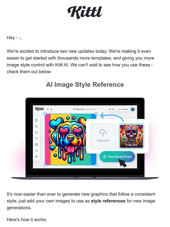 Kittl: Use Any Image as a Style Reference for Kittl AI + 50 New Template Categories 🤩 | Milled