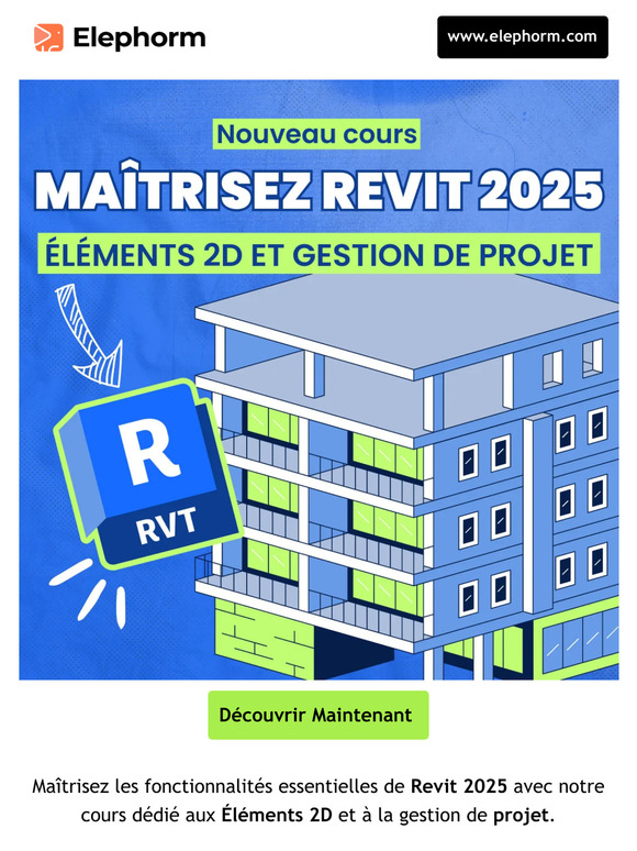 Elephorm: 🌟 Nouveau : Maîtrisez Revit 2025 - Éléments 2D et Gestion de Projet | Milled