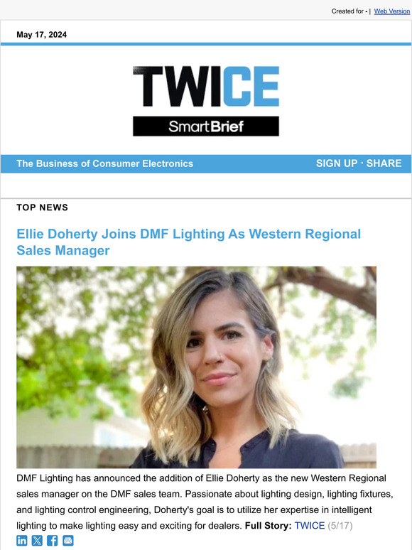 TWICE: Ellie Doherty Joins DMF Lighting As Western Regional Sales ...