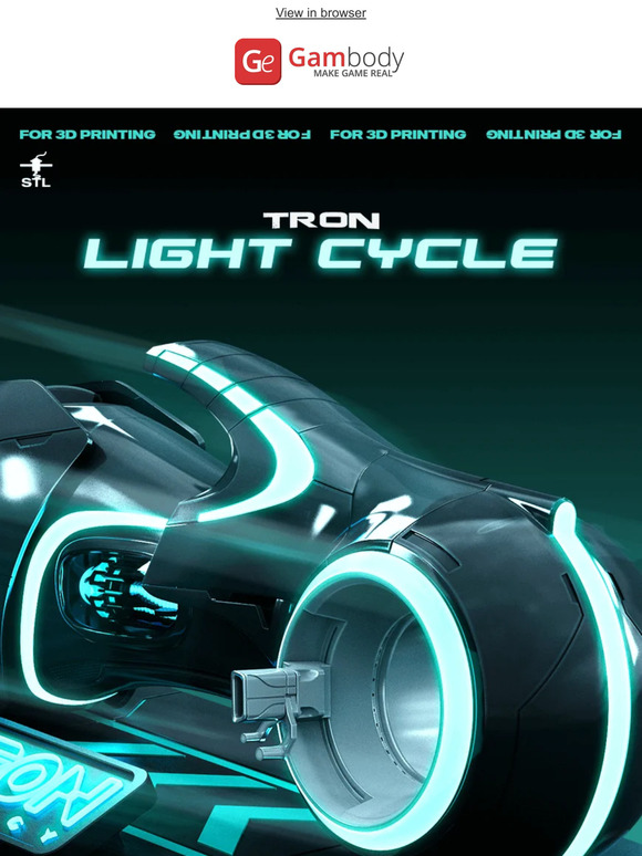 Gambody: 🏍 Get the legendary Light Cycle as downloadable STL files now ...