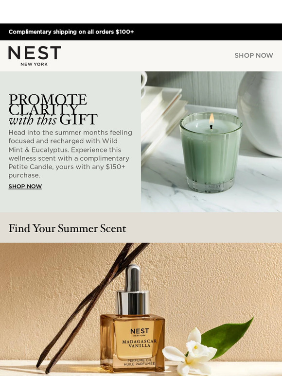 NEST: Get ready for summer + complimentary candle | Milled