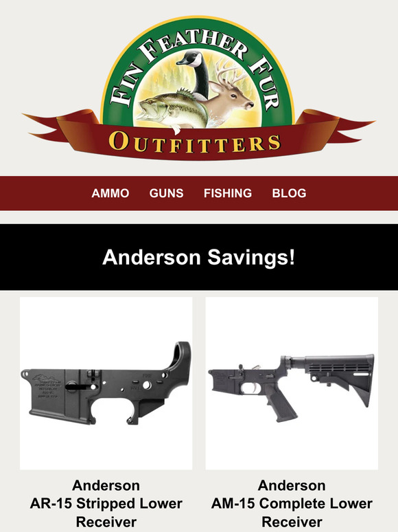 Fin Feather Fur Outfitters: Anderson Lower $39.99 💲 Lower Receiver $99. ...