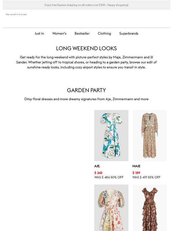 The Outnet: Here are your long weekend looks FOR LESS | Milled