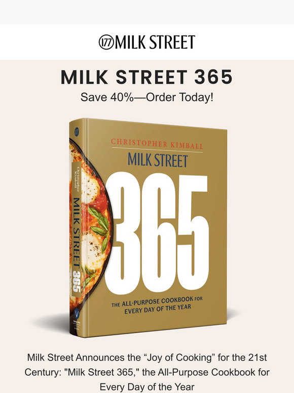 Milk Street Kitchen: Discover the "Joy of Cooking" with Milk Street 365 ...
