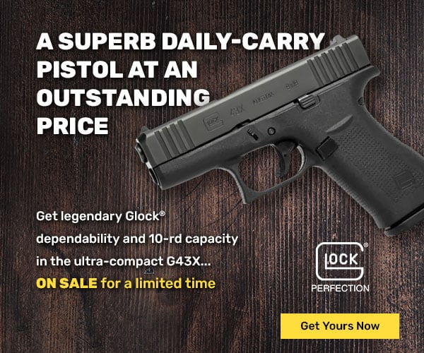 Brownells: Glock® G43X ultra-compact pistol ON SALE now | Milled