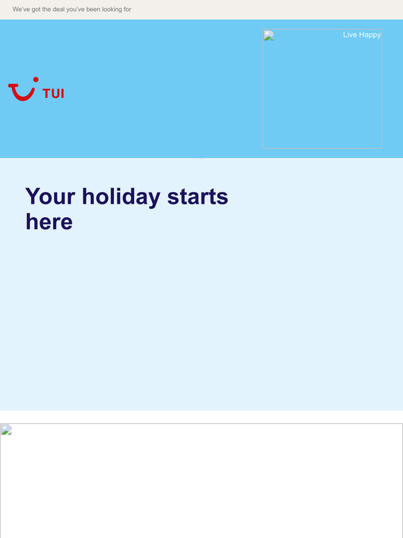 TUI: A TUI email We're helping you Live Happy | Milled