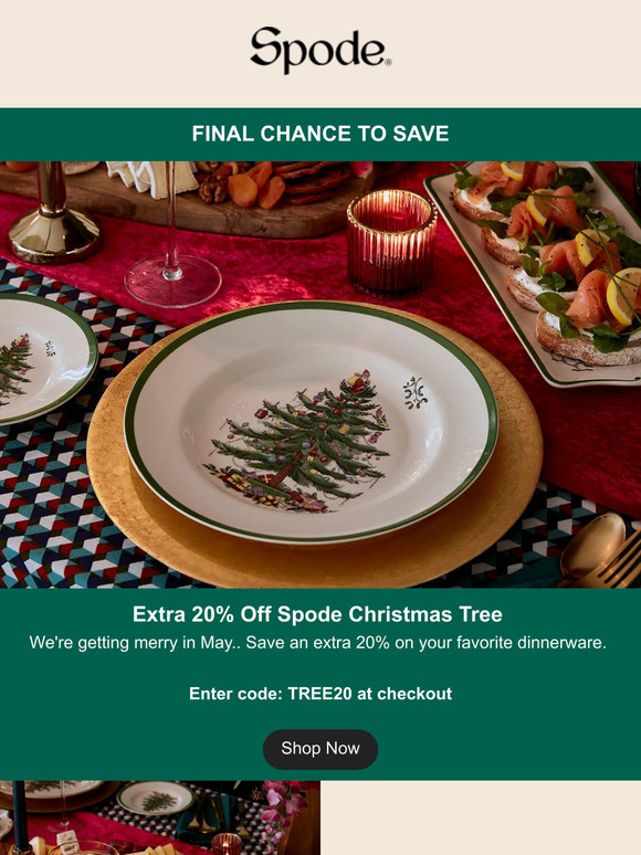 Portmeirion: Last Chance to Save 20% Off Spode Christmas Tree | Milled