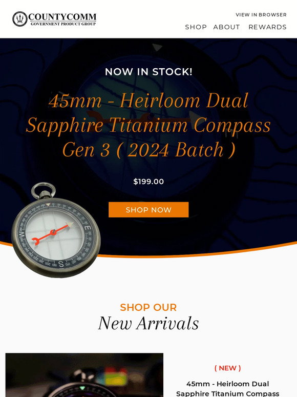 CountyComm: Chart Your Course with our 🇺🇸 Heirloom Compass! | Milled