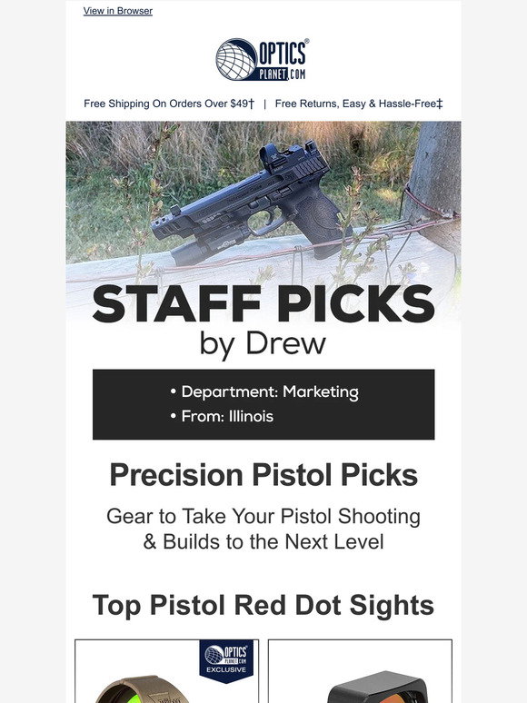 OpticsPlanet: Staff Picks – Ultimate Pistol Builds | Milled
