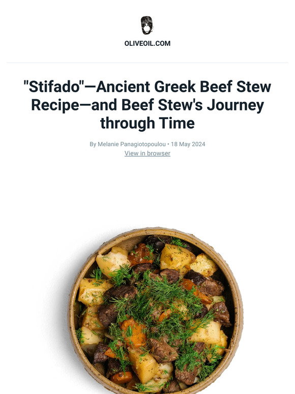 OliveOil: "Stifado"—Ancient Greek Beef Stew Recipe—and Beef Stew's ...