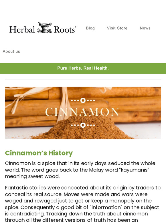 Herbal Roots: Here Is A Brief History On Cinnamon | Milled