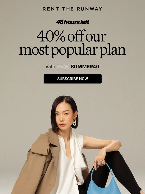 Rent the Runway Email Newsletters: Shop Sales, Discounts, and Coupon Codes