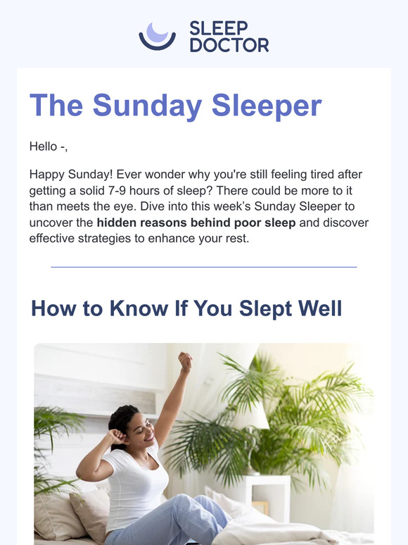 Singular Sleep: Key signs your sleep wasn't restful | Milled