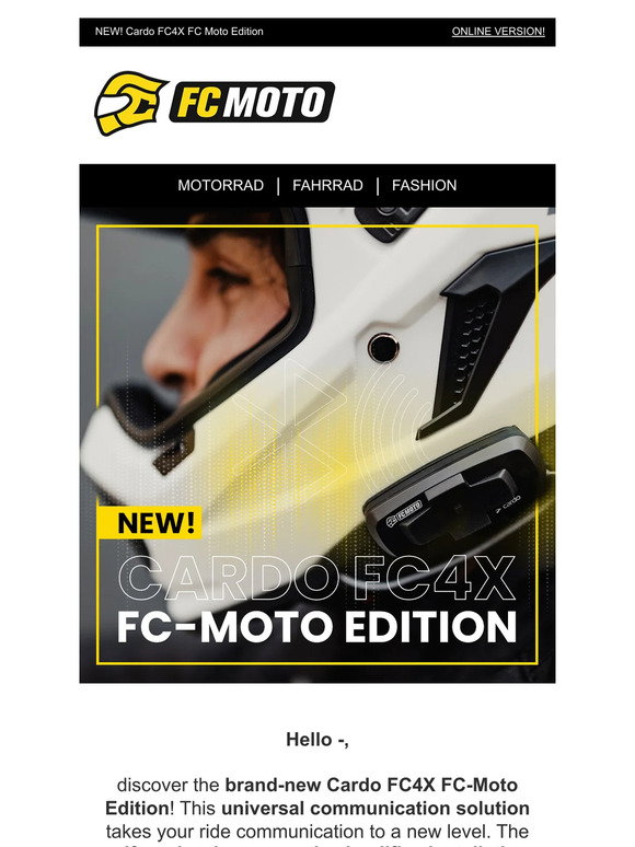 FC-Moto: 🚀 New! Cardo FC4X FC Moto Edition! | Milled
