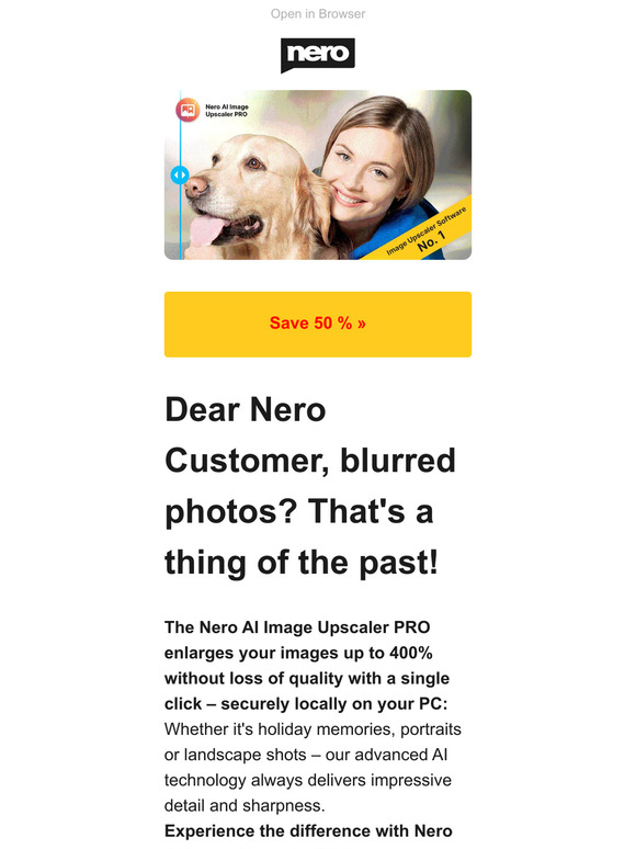 Nero: 🤖 50% discount: The best quality for your photos thanks to the No ...