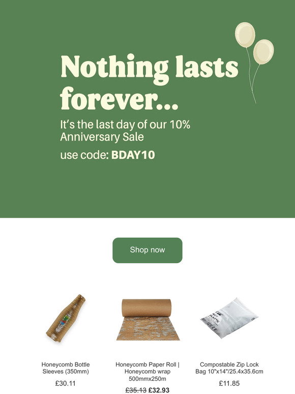 Sustainable eCommerce Packaging: Nothing lasts forever... 💔 | Milled