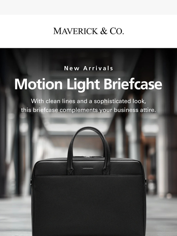 Maverick & Co.: Introducing the New Motion Light Briefcase | Milled