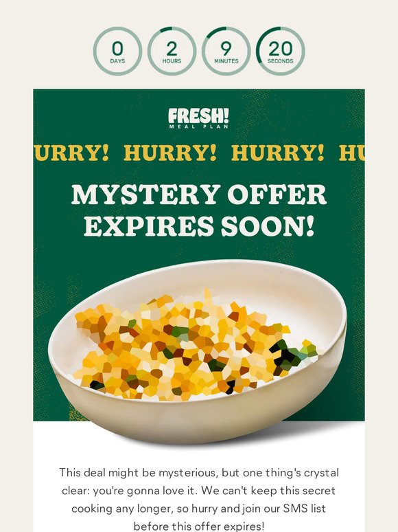 Fresh Meal Plan: MYSTERY OFFER: Expires soon… | Milled
