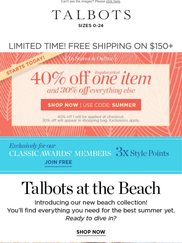 Talbots: 🌊 Dive into the NEW Talbots at the Beach Collection | Milled