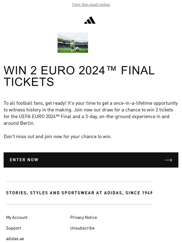 adidas: Win tickets to the EURO 2024™ Final | Milled
