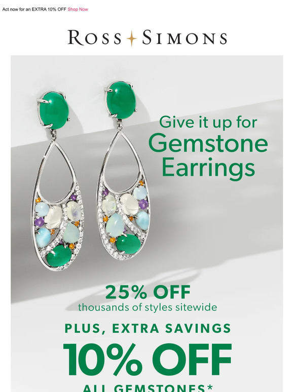 Ross-Simons: Gemstone earrings are taking the spotlight 👏 Treat ...