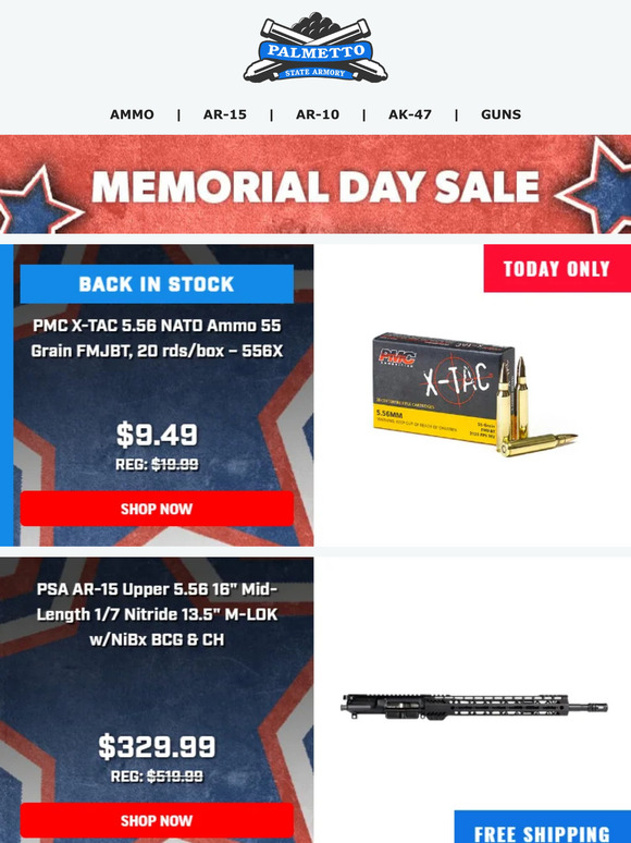 Palmetto State Armory: Today Only Deal! | Tula Steel Cased 7.62x39mm ...