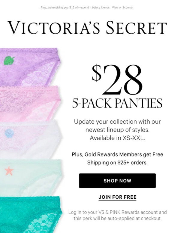 Victoria's Secret: NEW Panty Packs from $28 | Milled