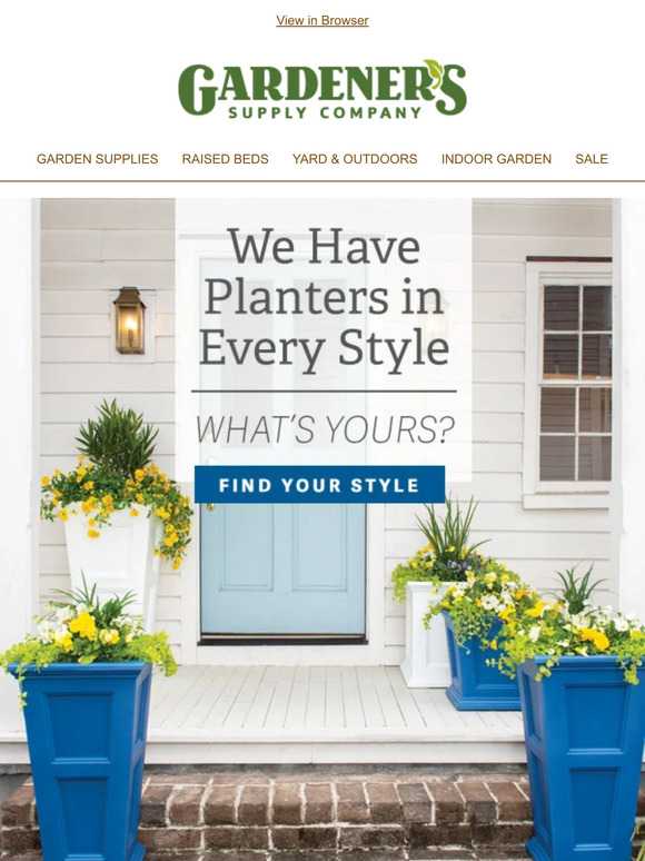 Gardener's Supply Company: Containers For Every Style! | Milled