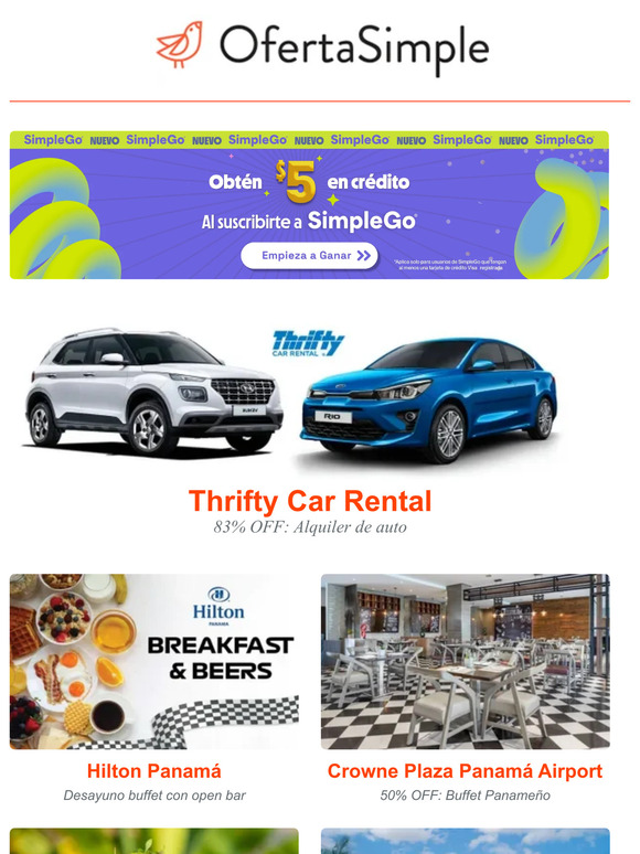 OfertaSimple: Thrifty Car Rental / Hilton Panamá / Crowne Plaza Panamá ...