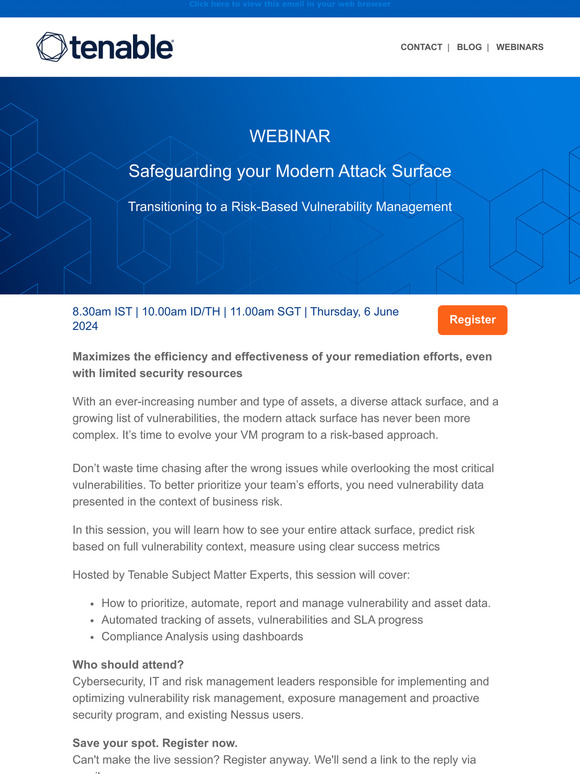 Tenable: 6 Jun - Safeguarding your Modern Attack Surface: Transitioning ...