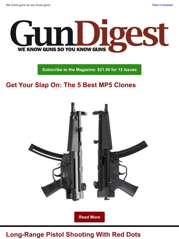 Gun Digest Store: 5 Top MP5 Clones | Improving Pistol Marksmanship At ...