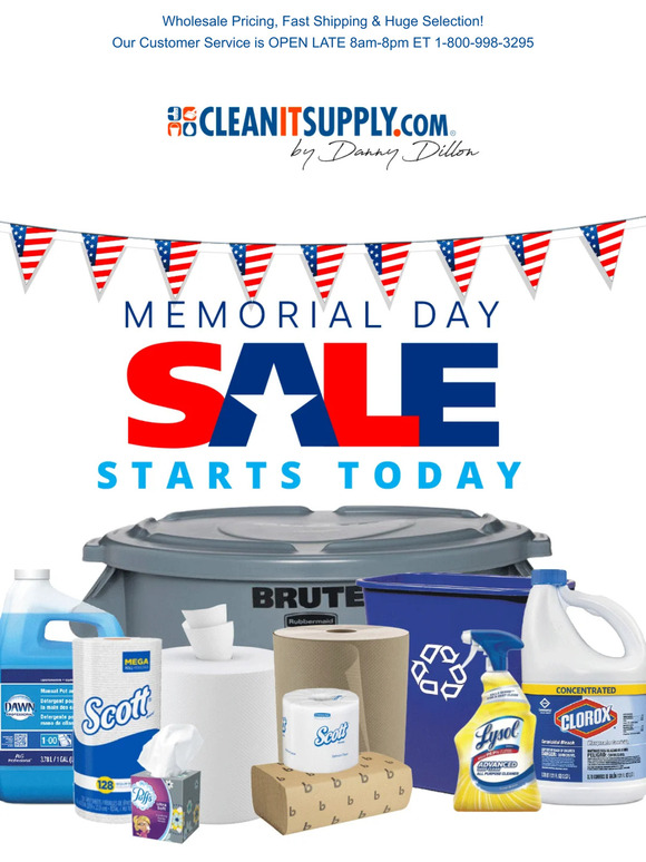 CleanItSupply: Memorial Day Savings ⭐ Wholesale Supply Price Reductions ...