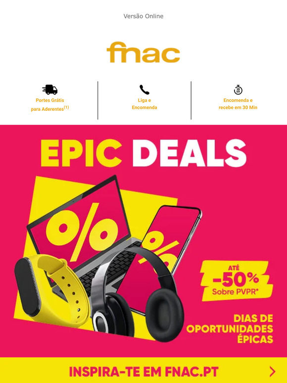 FNAC: Os dias mais épicos com até -50% chegaram! | Milled