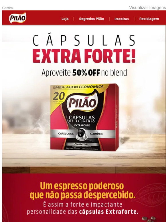 Pilão: 50% OFF em Cápsulas Extraforte! | Milled