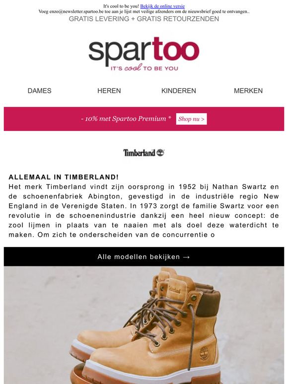 Spartoo: Mode aan je voeten! Gratis levering voor Timberland, Levi's ...