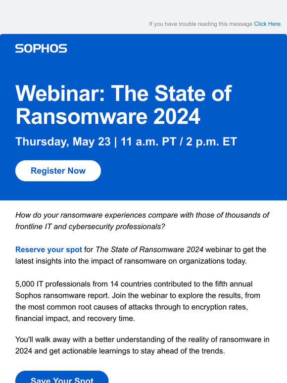 SOPHOS: The State of Ransomware 2024: Insights from 5,000 IT ...