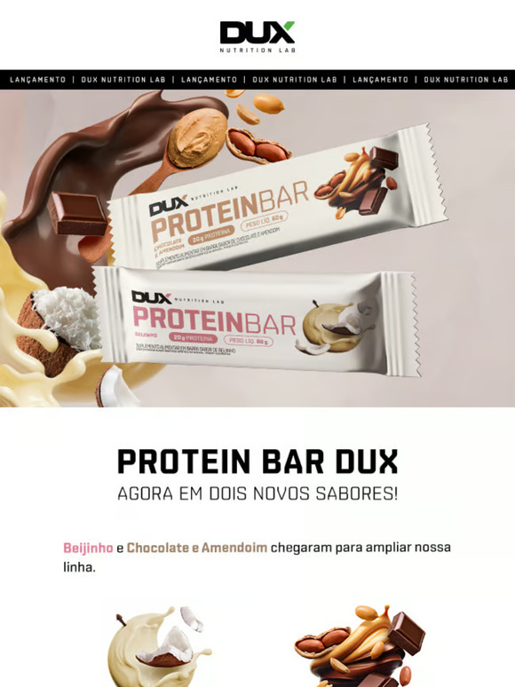 Dux Nutrition: Protein Bar Dux: Agora em dois novos sabores! | Milled