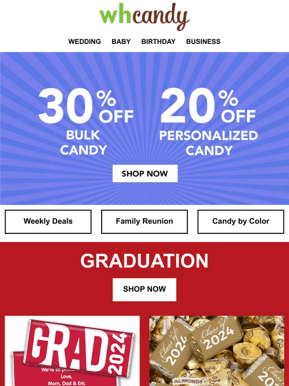 WH Candy: Top Brand Candy Favors Personalized for Free + Ships Fast ...
