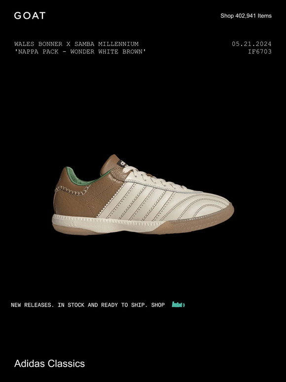 GOAT: [SEED] Just Dropped: Wales Bonner x Samba Millennium 'Nappa Pack ...
