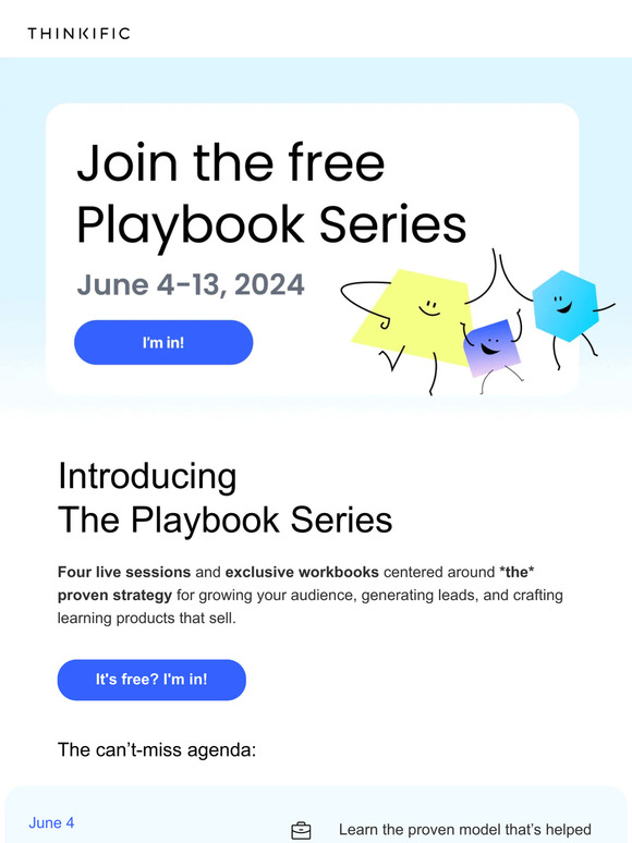 Thinkific: Your early access: The Playbook Series 📚 | Milled